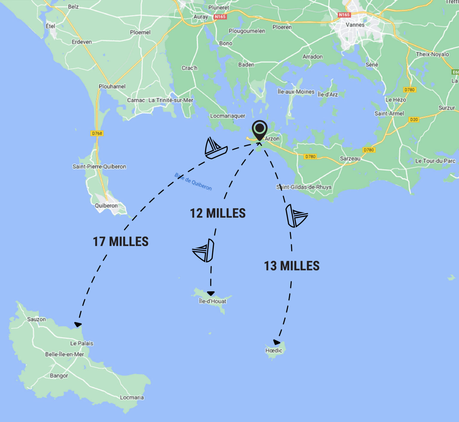 La navigation au départ du Port du Crouesty - Crouesty Location